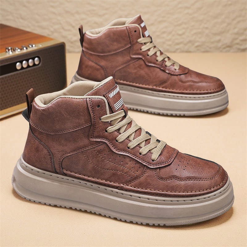 大卖鞋业-大卖KN66秋季爆款高帮厚底增高时尚休闲马丁靴批36元