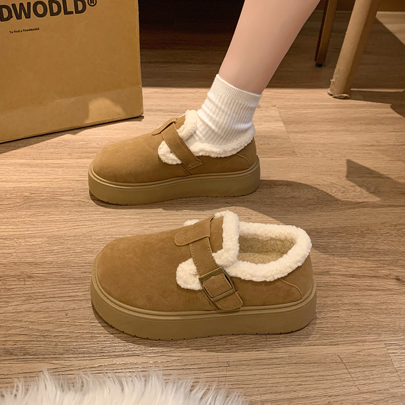 对向女鞋-对向女鞋★7708冬季加绒孕妇棉鞋防滑防水低帮雪地靴