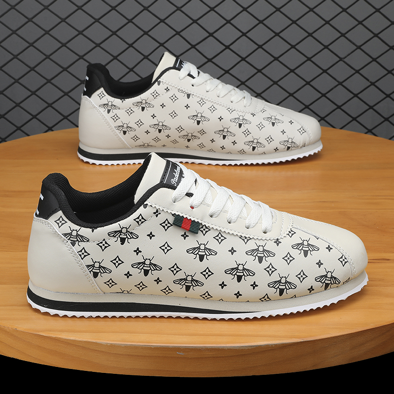 尚东鞋业-【尚东--9790】韩式百搭皮面款小蜜蜂阿甘鞋冷粘特价