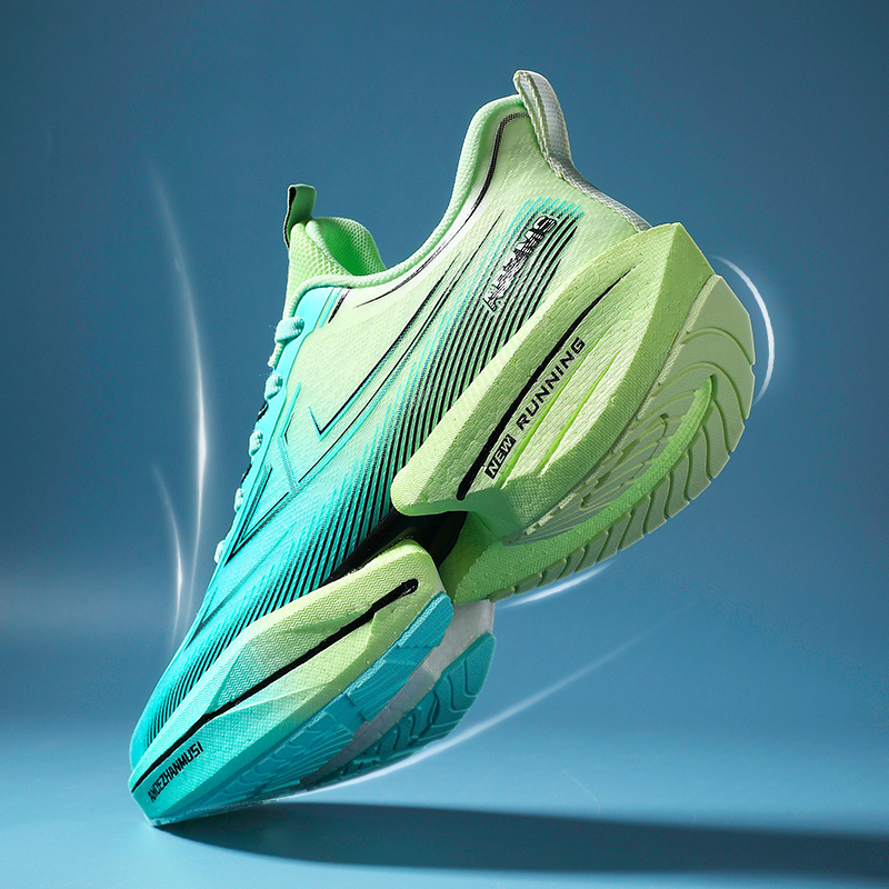 胜道鞋业-胜道22067真爆+碳板+橡胶厚底运动竞速跳操跑步鞋视频联系