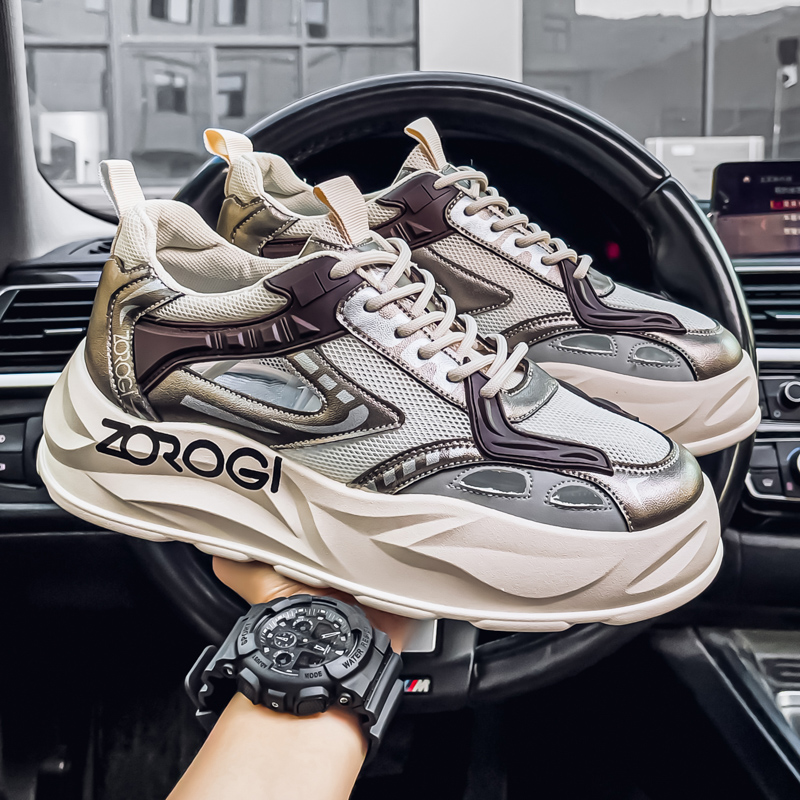 唯一鞋业-唯兴25年夏季主推新款C16低帮厚底老爹镂空网面筐子凉鞋男鞋